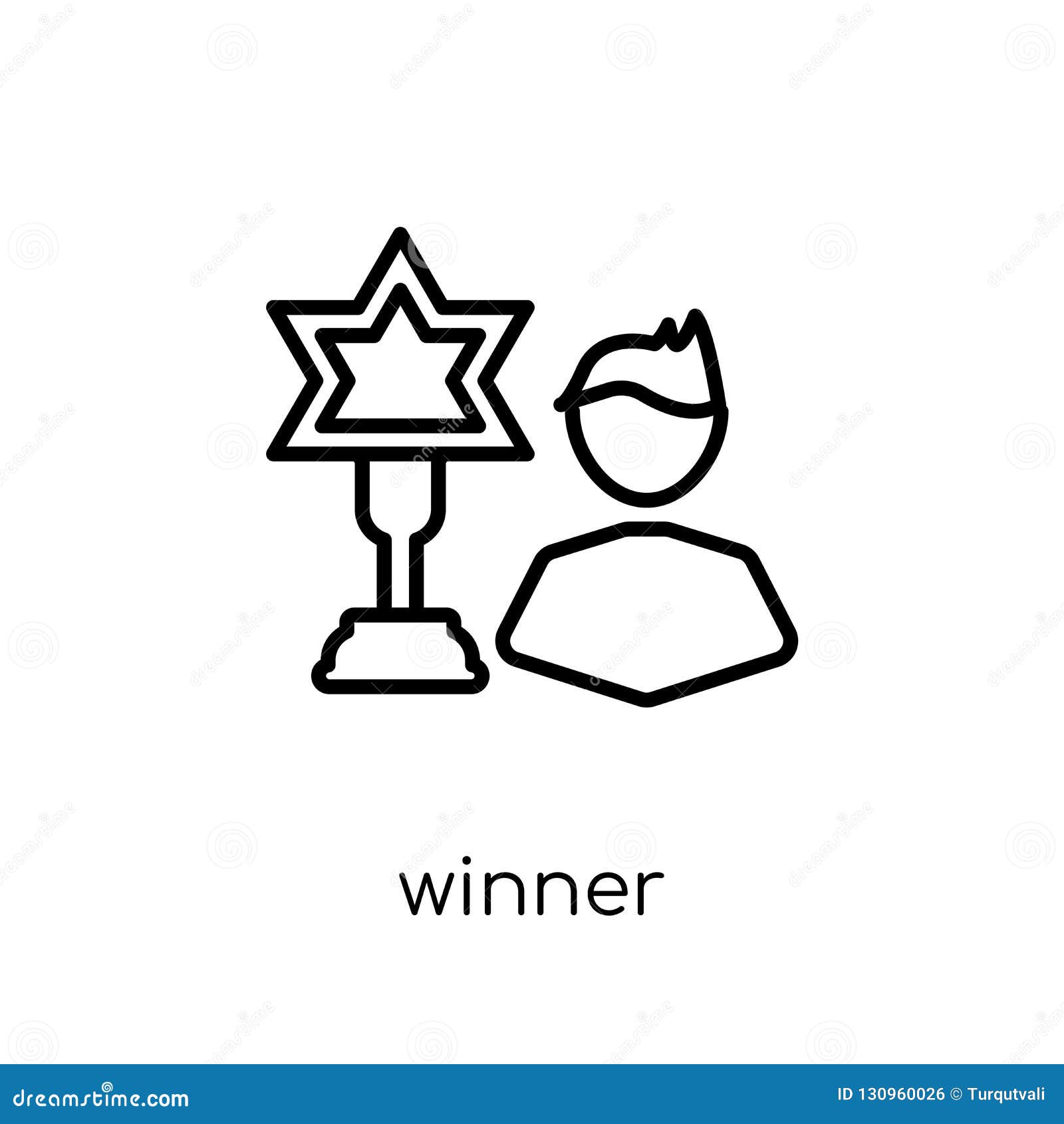Winner Icon from Collection. Stock Vector - Illustration of achievement ...