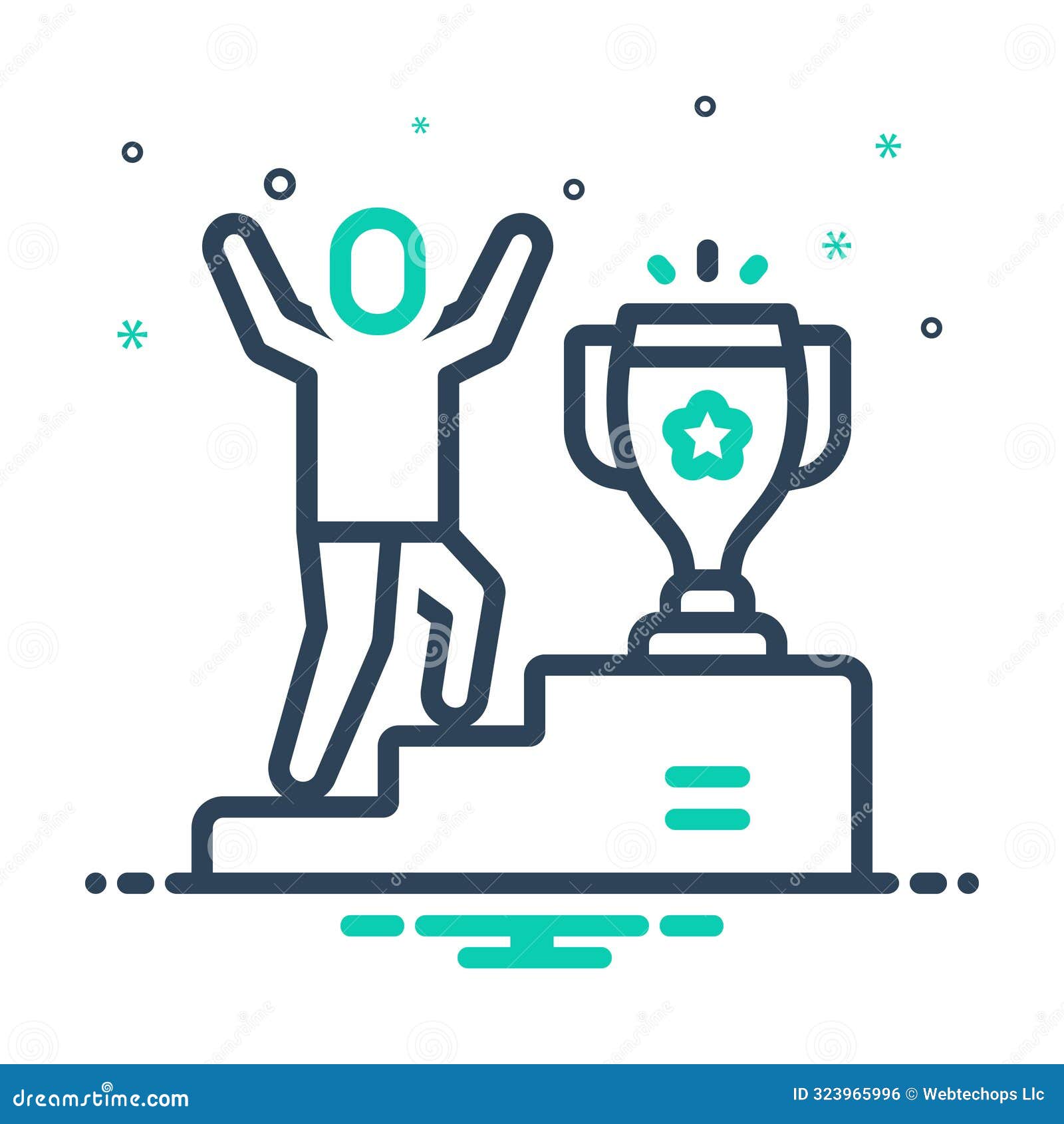 Mix Icon for Winner, Prizeman and Award Stock Vector - Illustration of ...