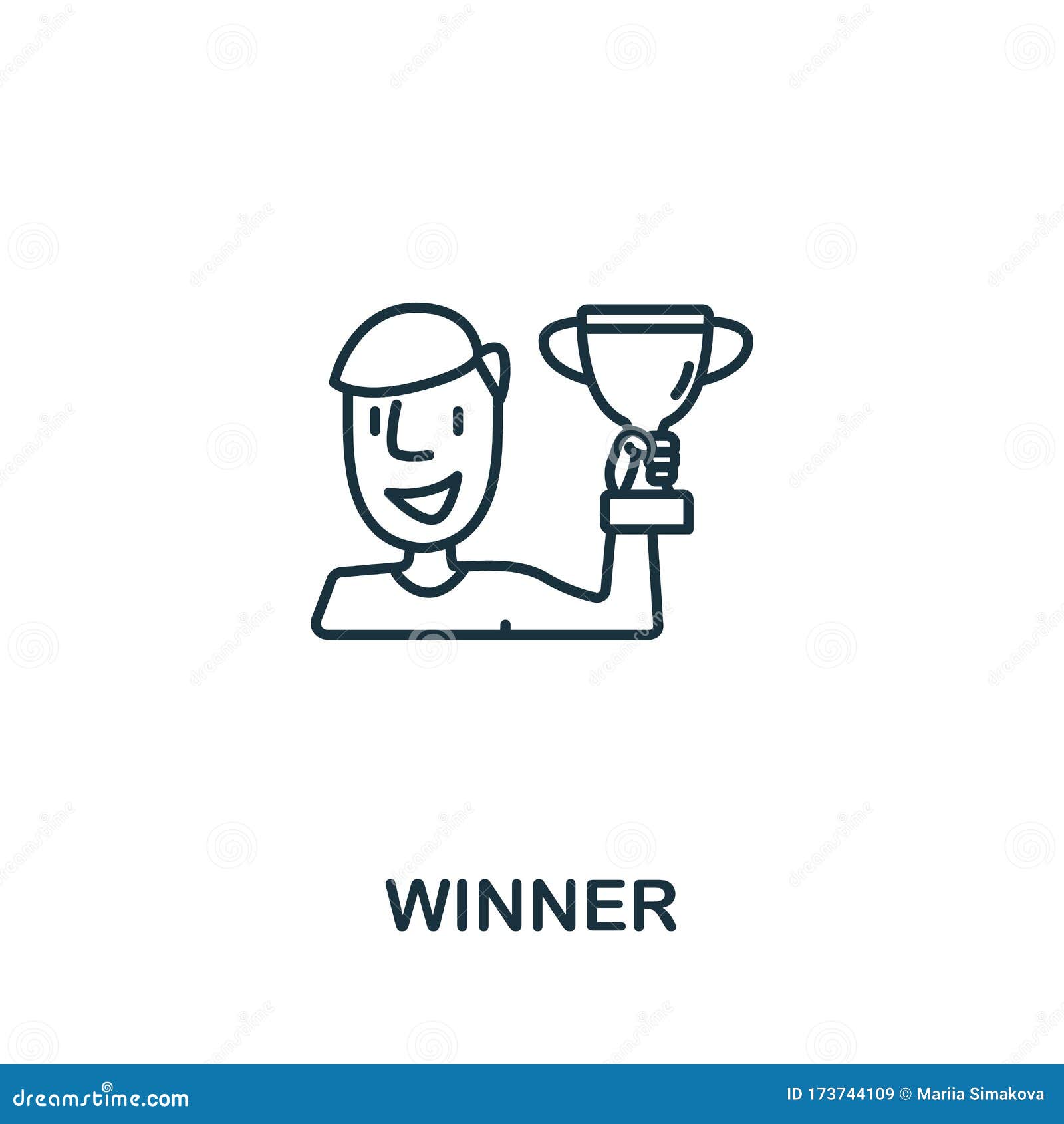 Winner Icon from Success Collection. Simple Line Element Winner Symbol ...