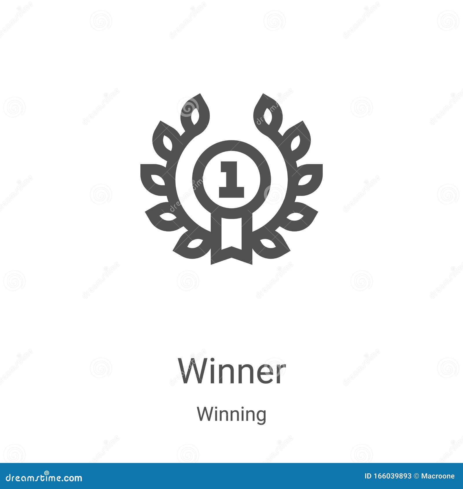 Winner Icon Vector from Winning Collection. Thin Line Winner Outline ...