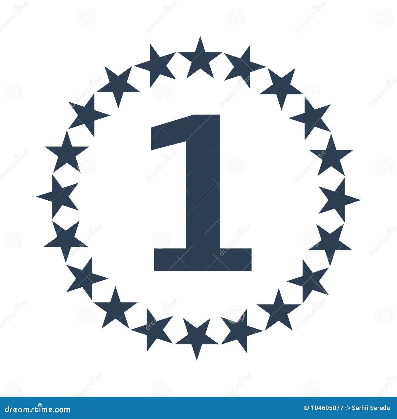 Winner Icon on White Background. Stock Illustration - Illustration of ...