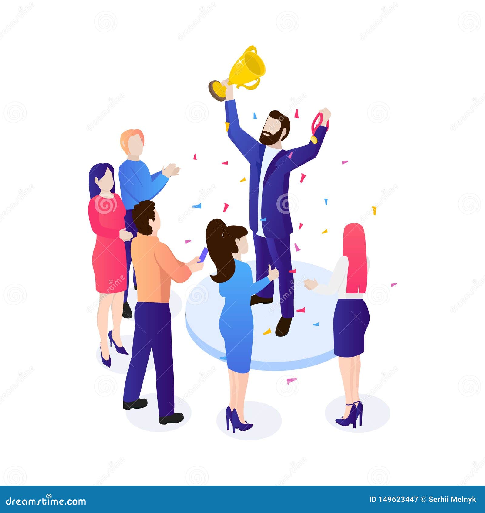 Winner Concept. Vector Illustration Stock Vector - Illustration of ...