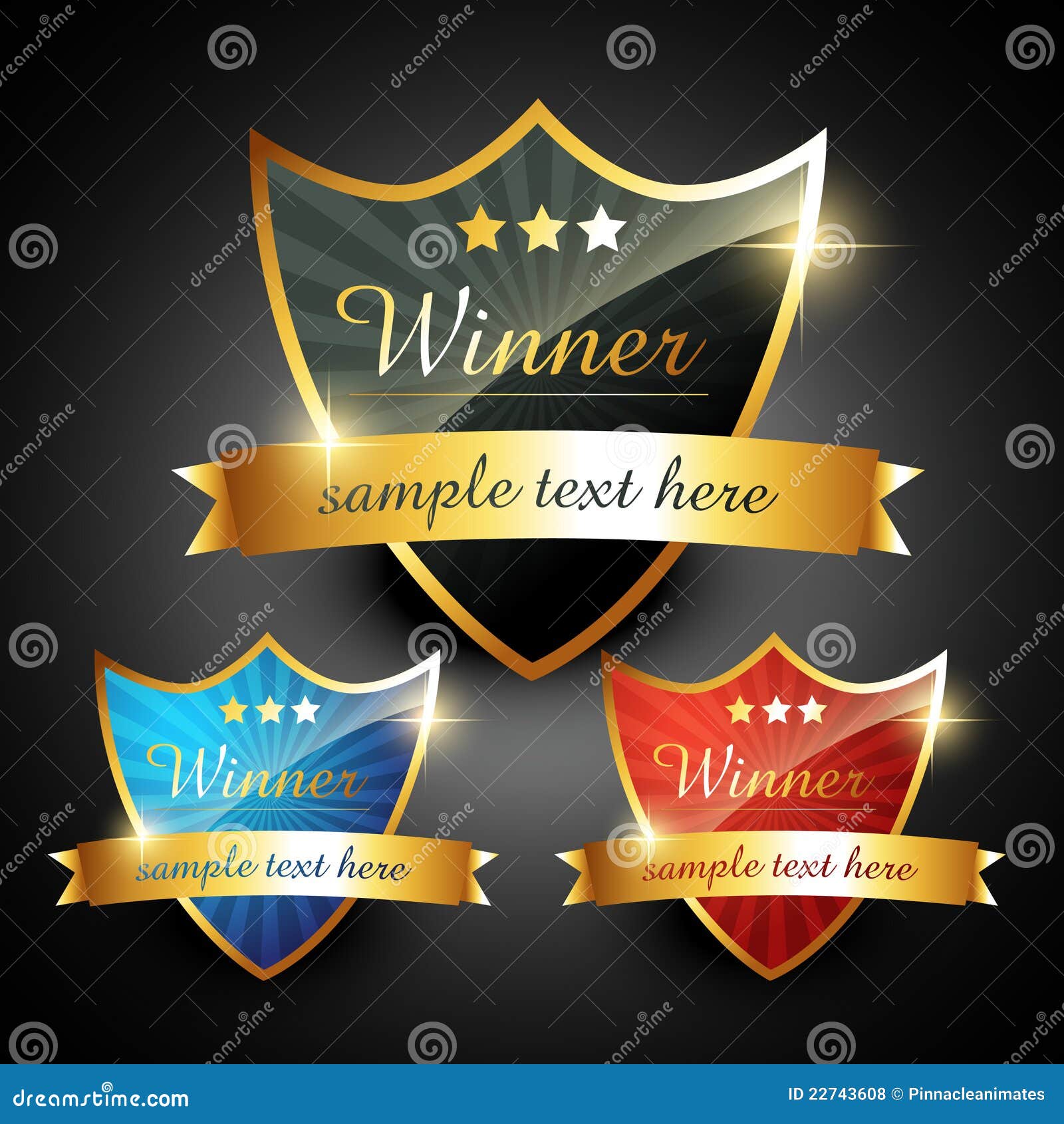 Winner Label Vector Illustration | CartoonDealer.com #22743608