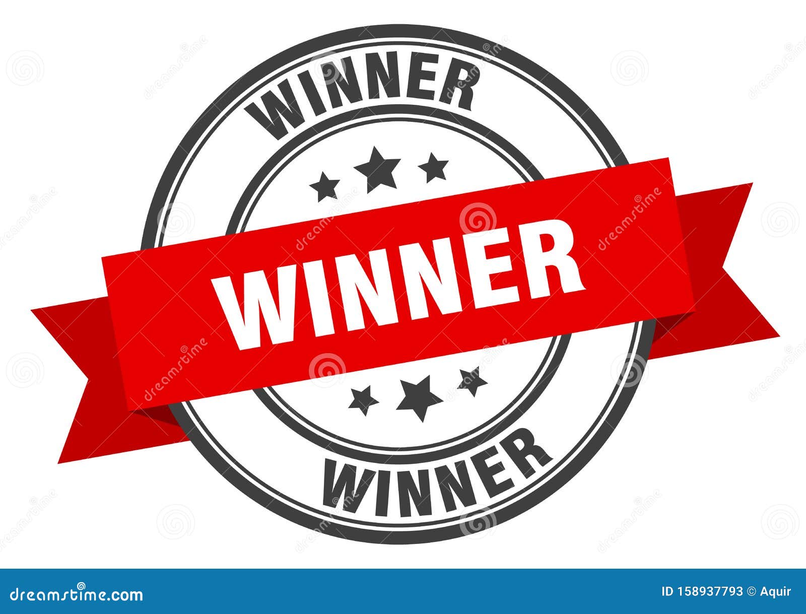 Winner label stock vector. Illustration of stamp, paper - 158937793