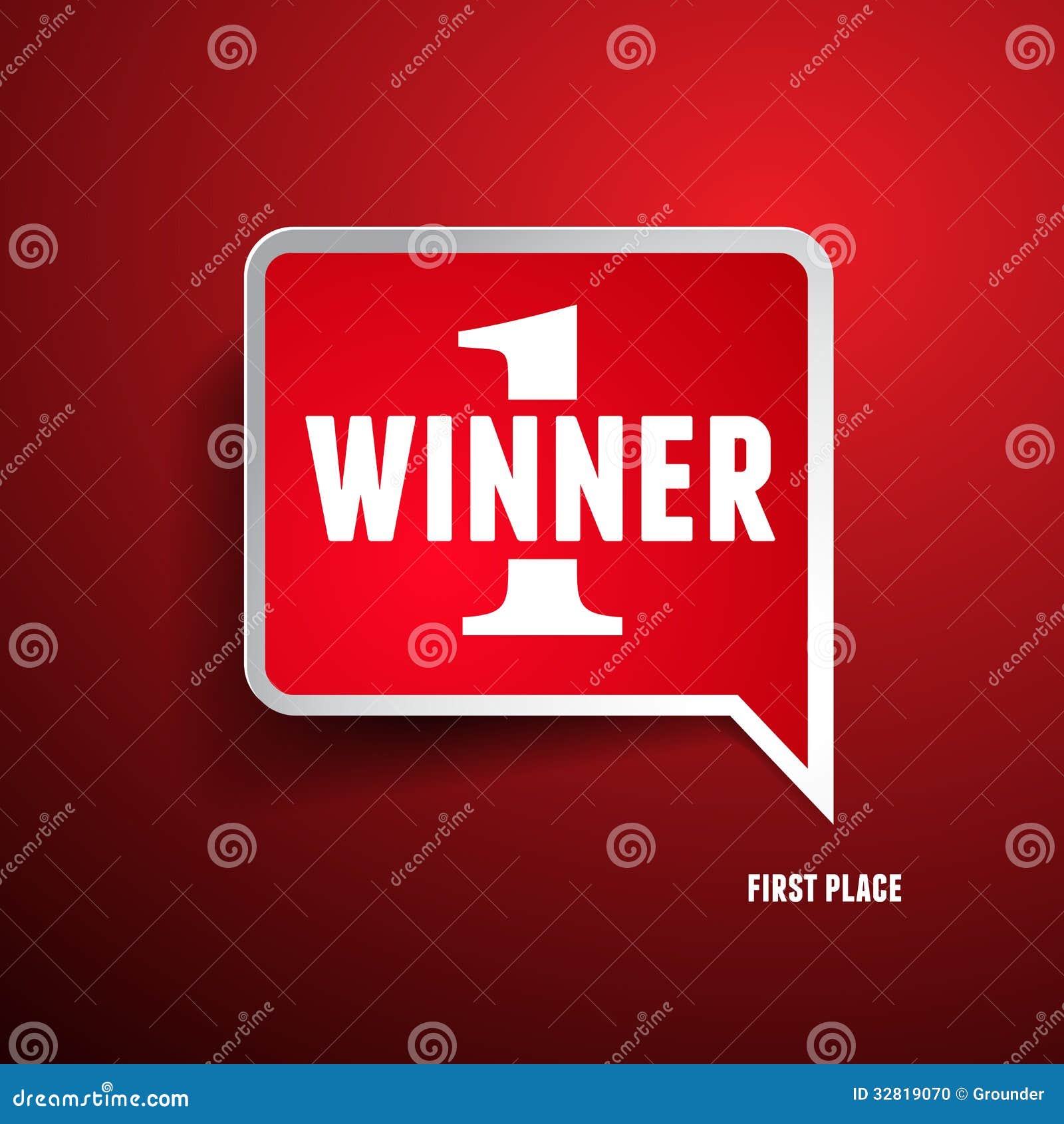 Winner Label or Speech Bubble Stock Vector - Illustration of color ...