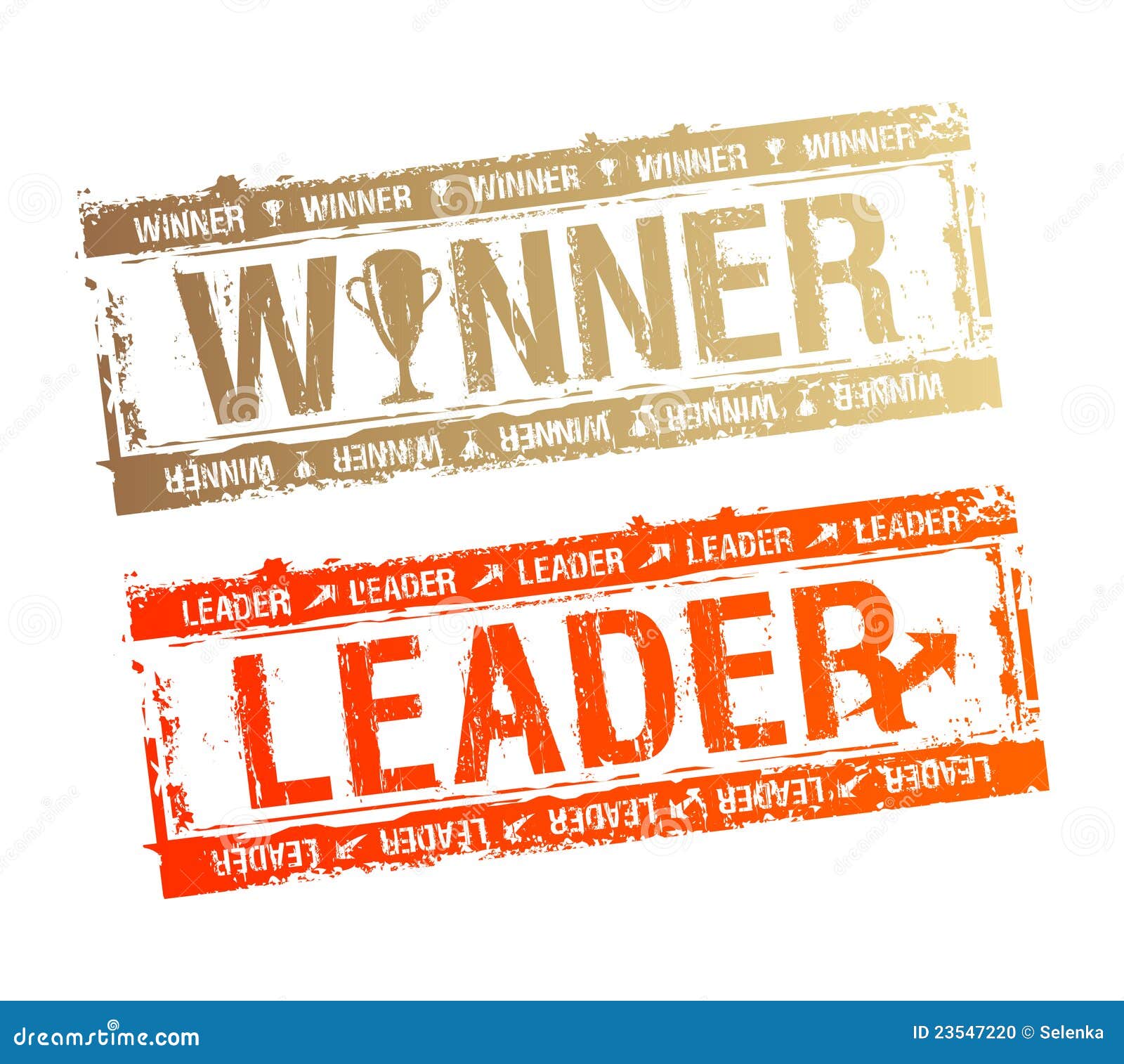 Winner and Leader stamps. stock vector. Illustration of retail - 23547220