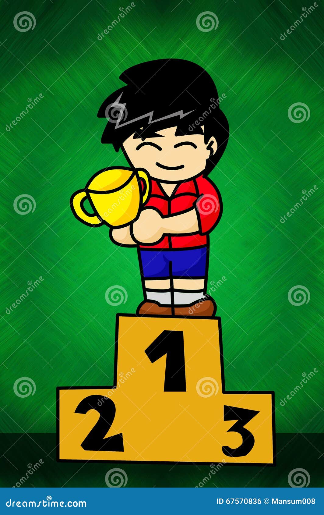 Winner man cartoon stock illustration. Illustration of draw - 67570836