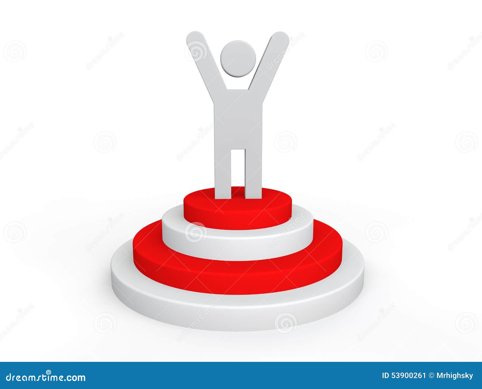 Winner man on podium stock illustration. Illustration of concept - 53900261