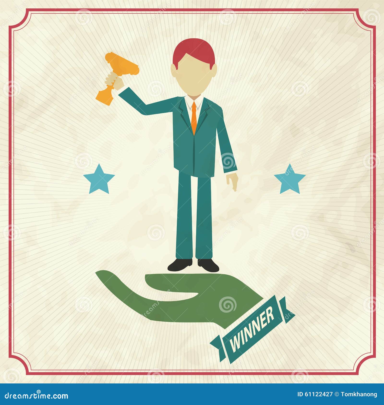 The Winner of Marketing Concept Stock Vector - Illustration of finance ...