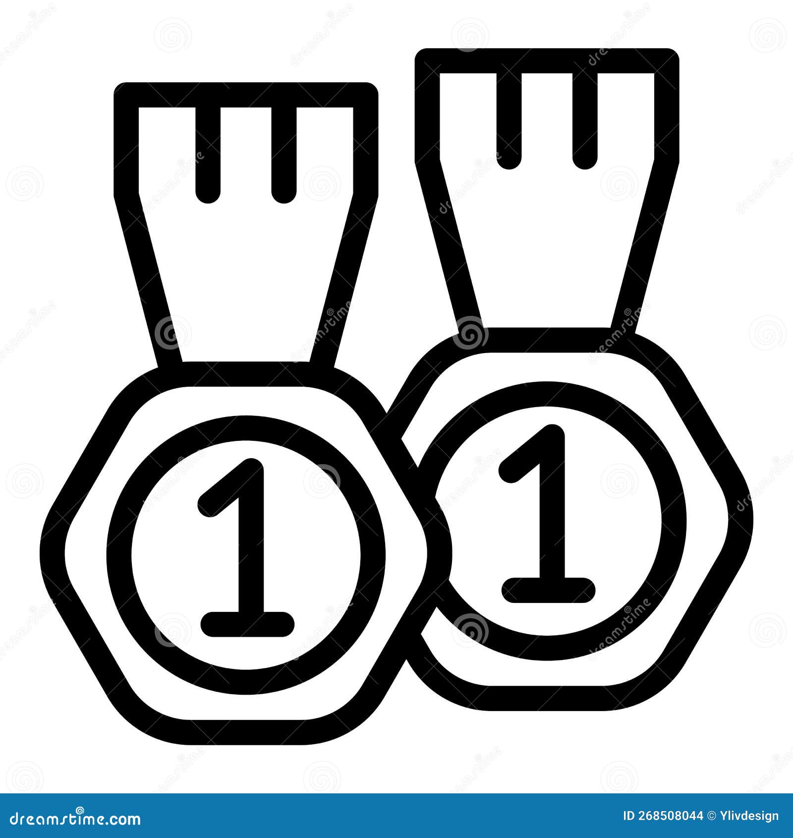 Winner Medals Icon Outline Vector. Prize Cup Stock Illustration ...