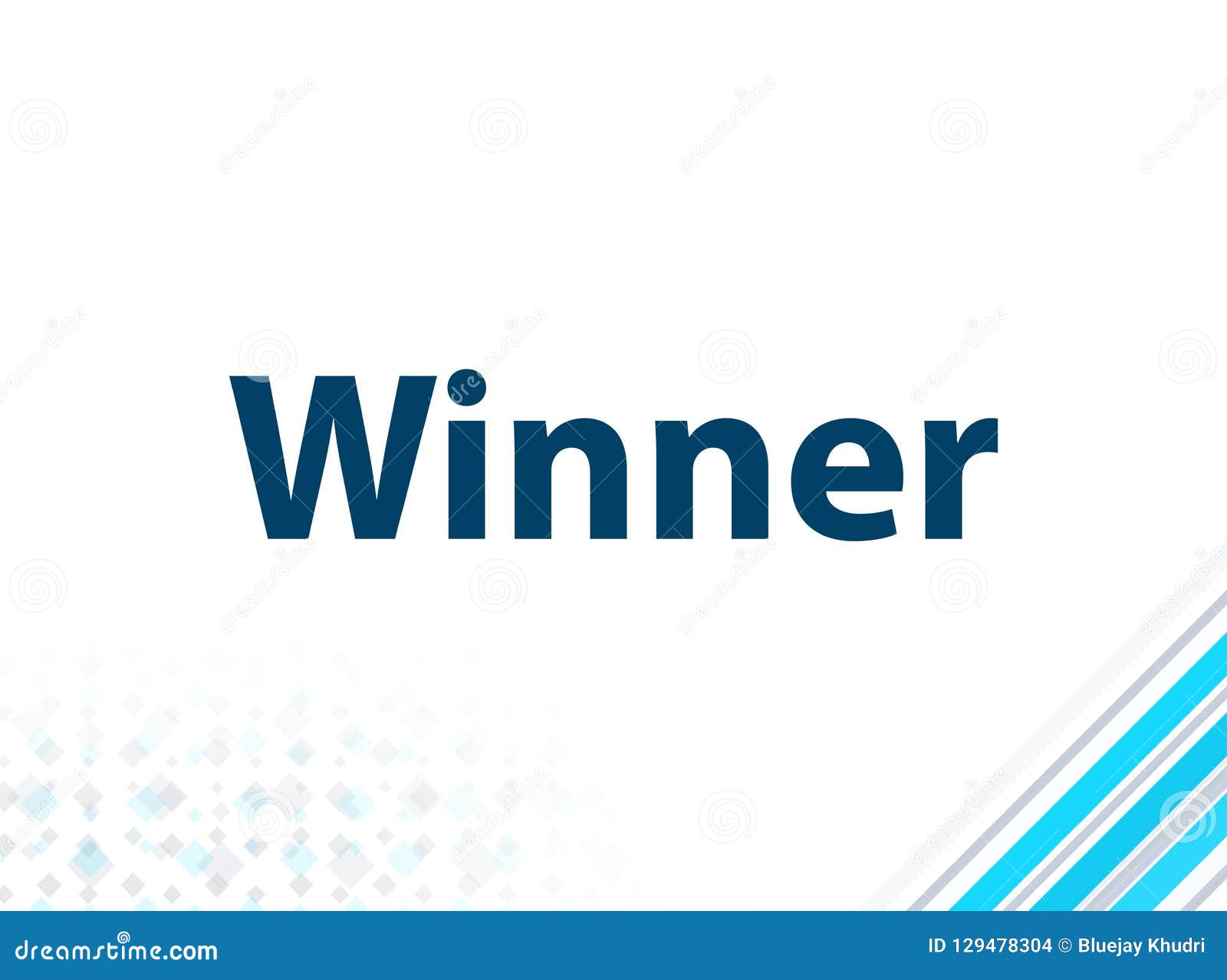 Winner Modern Flat Design Blue Abstract Background Stock Illustration ...