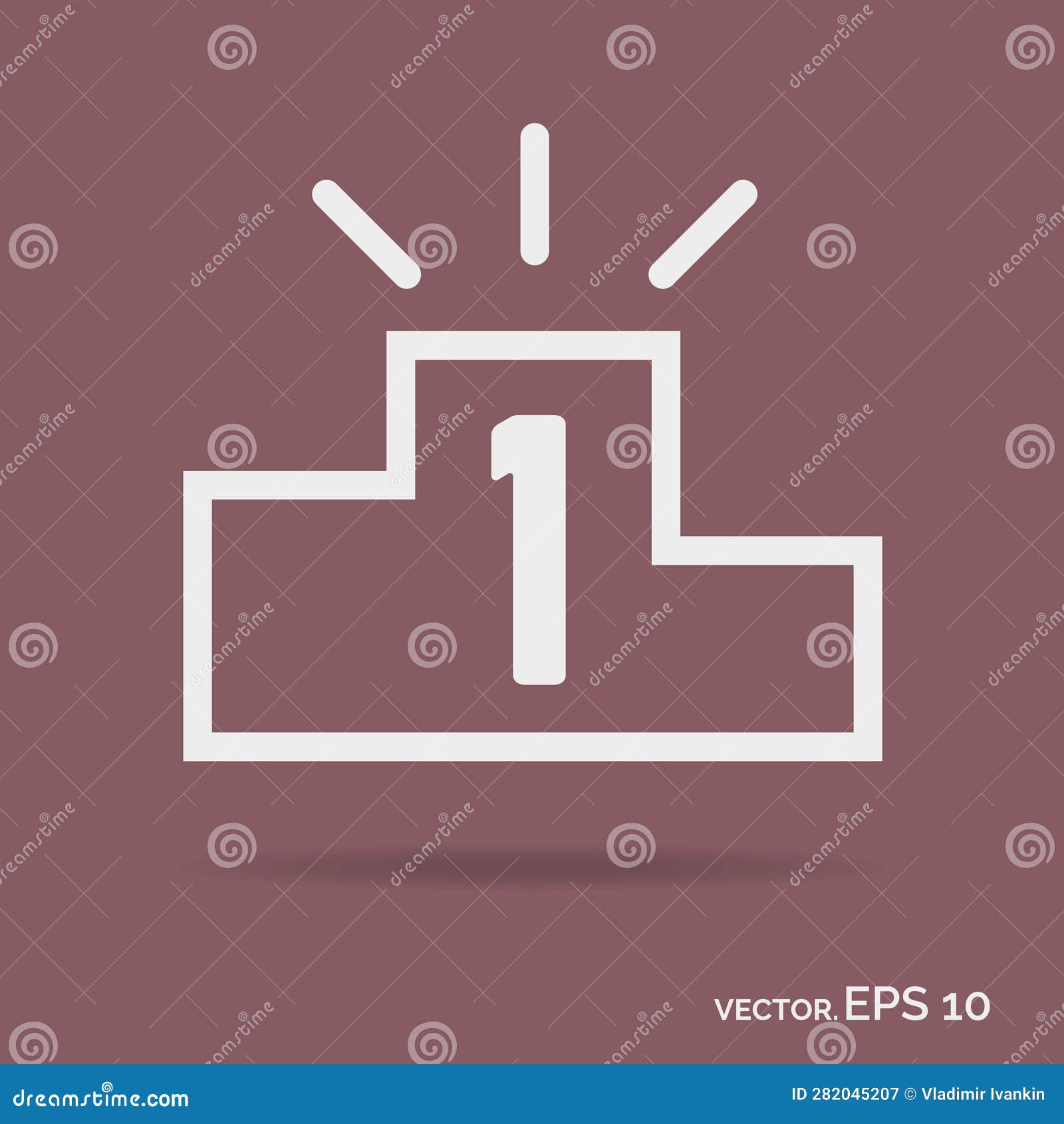 Winner Outline Icon White Color Stock Vector - Illustration of graphic ...