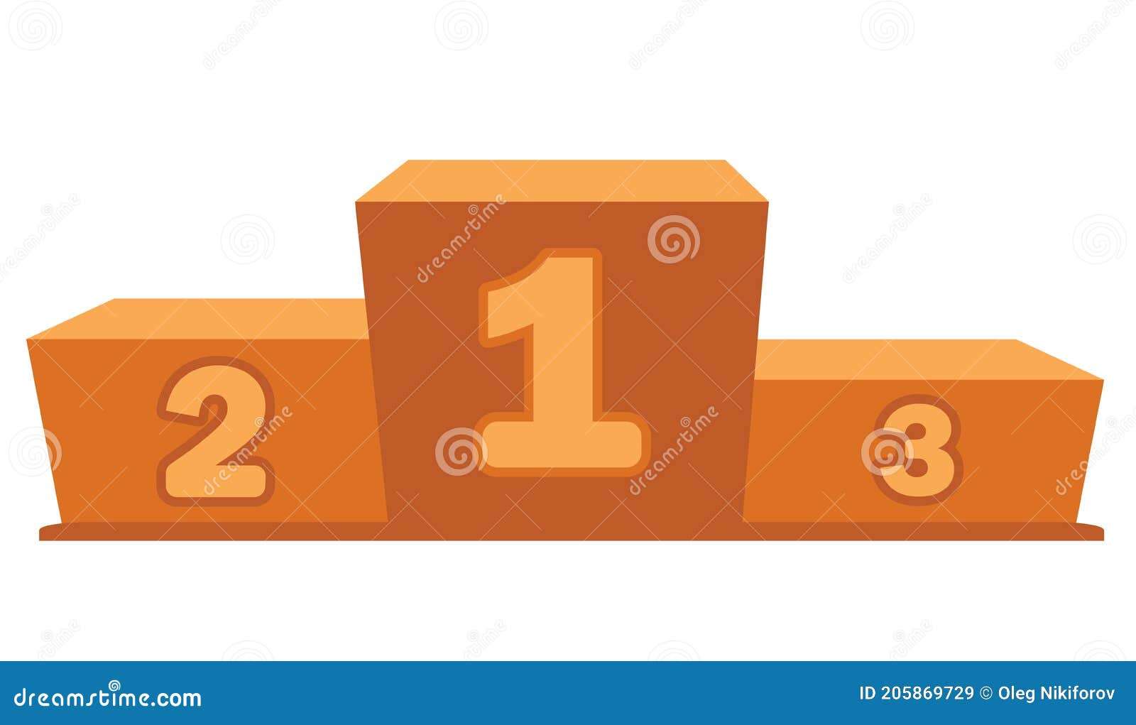 Winner Pedestal on White Background Stock Vector - Illustration of ...