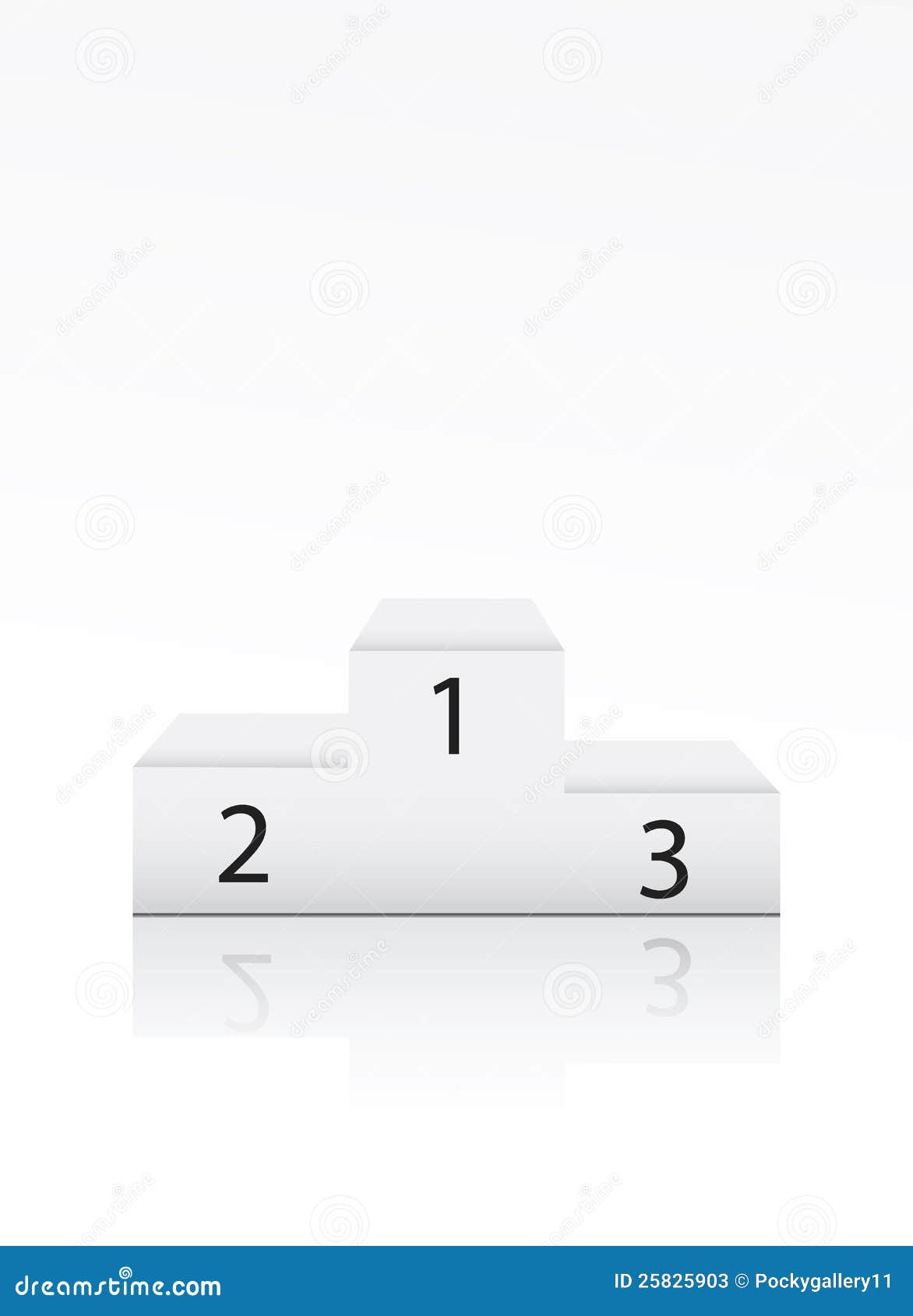 Winner Podium with Number on White Stock Vector - Illustration of ...