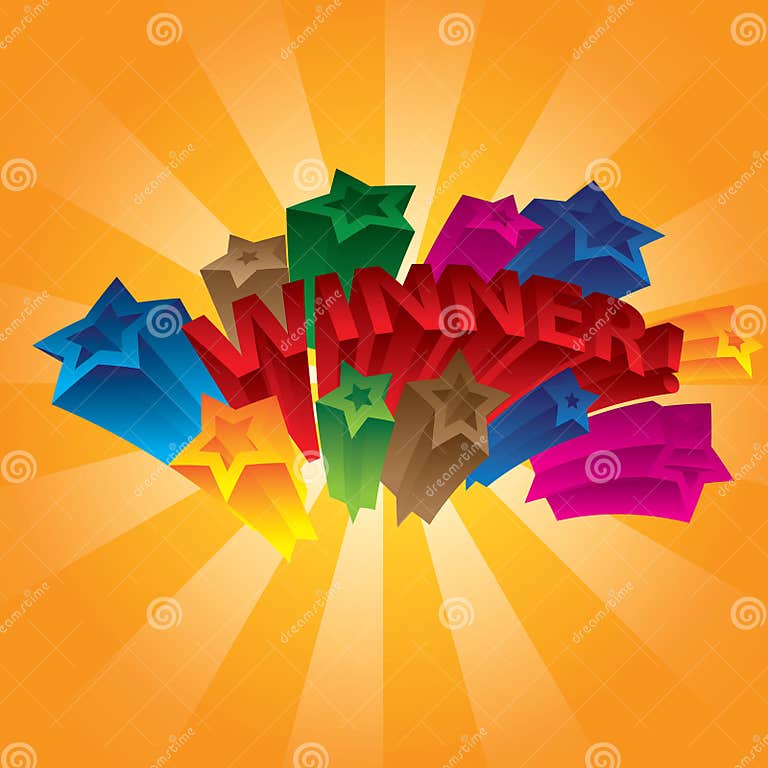Winner Poster. Vector Illustration Decorative Design Stock Vector ...