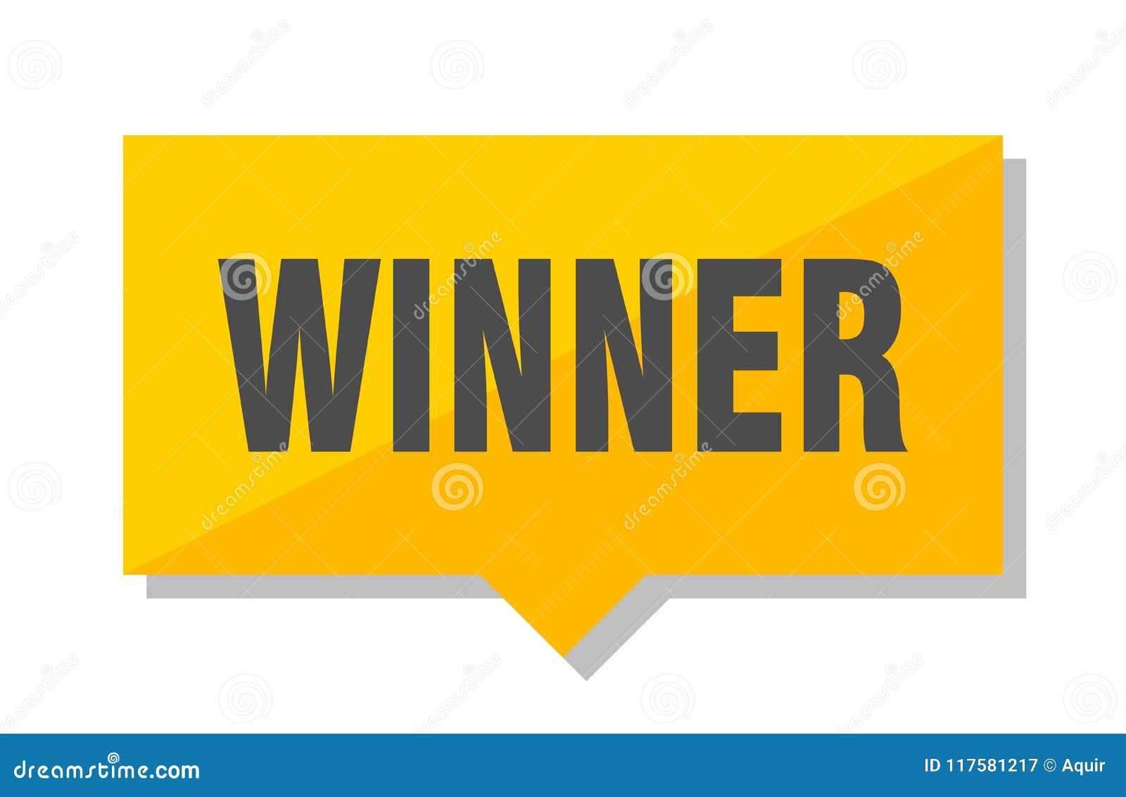 Winner price tag stock vector. Illustration of square - 117581217