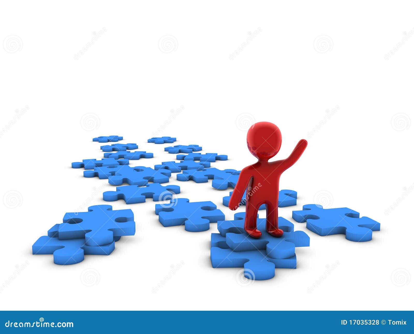 Winner on puzzle figure stock illustration. Illustration of people ...
