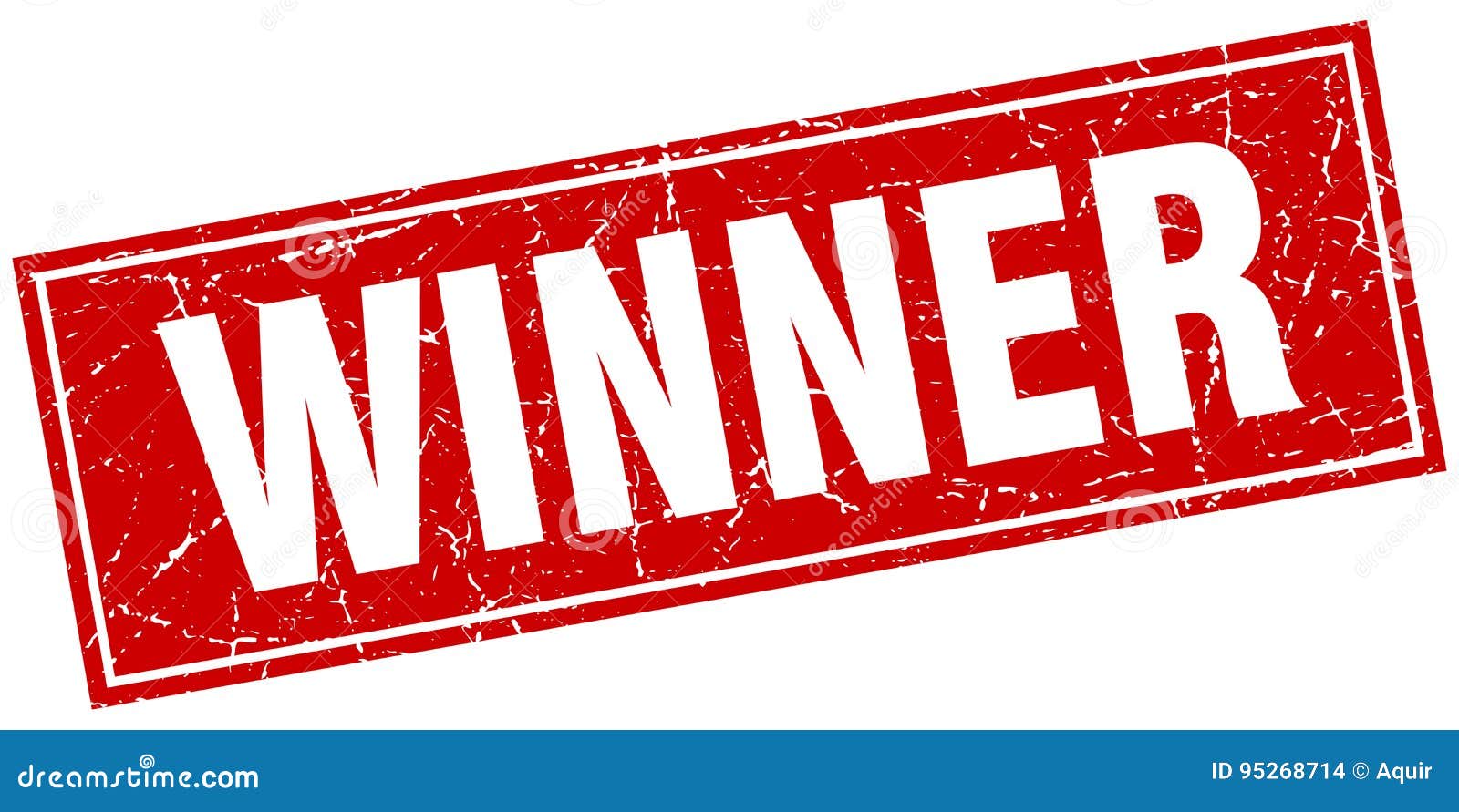 Winner Red Square Grunge Stamp Stock Vector - Illustration of rubber ...