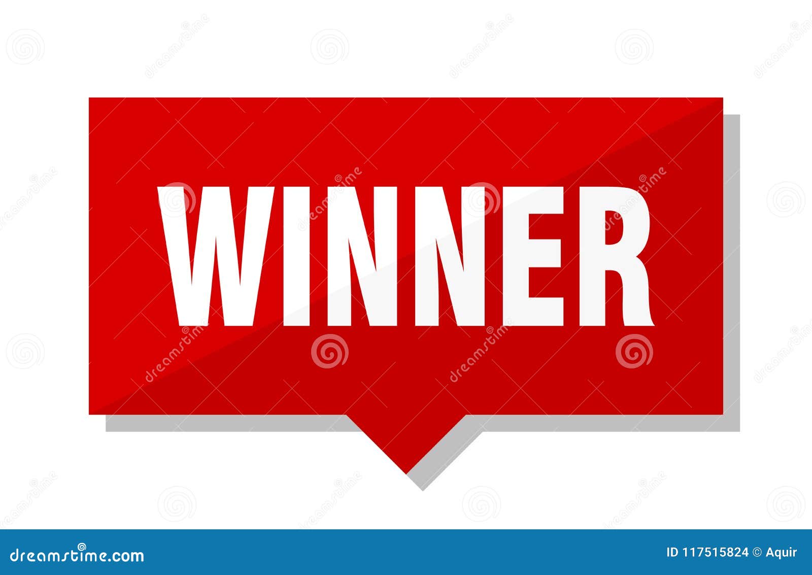 Winner red tag stock vector. Illustration of note, template - 117515824