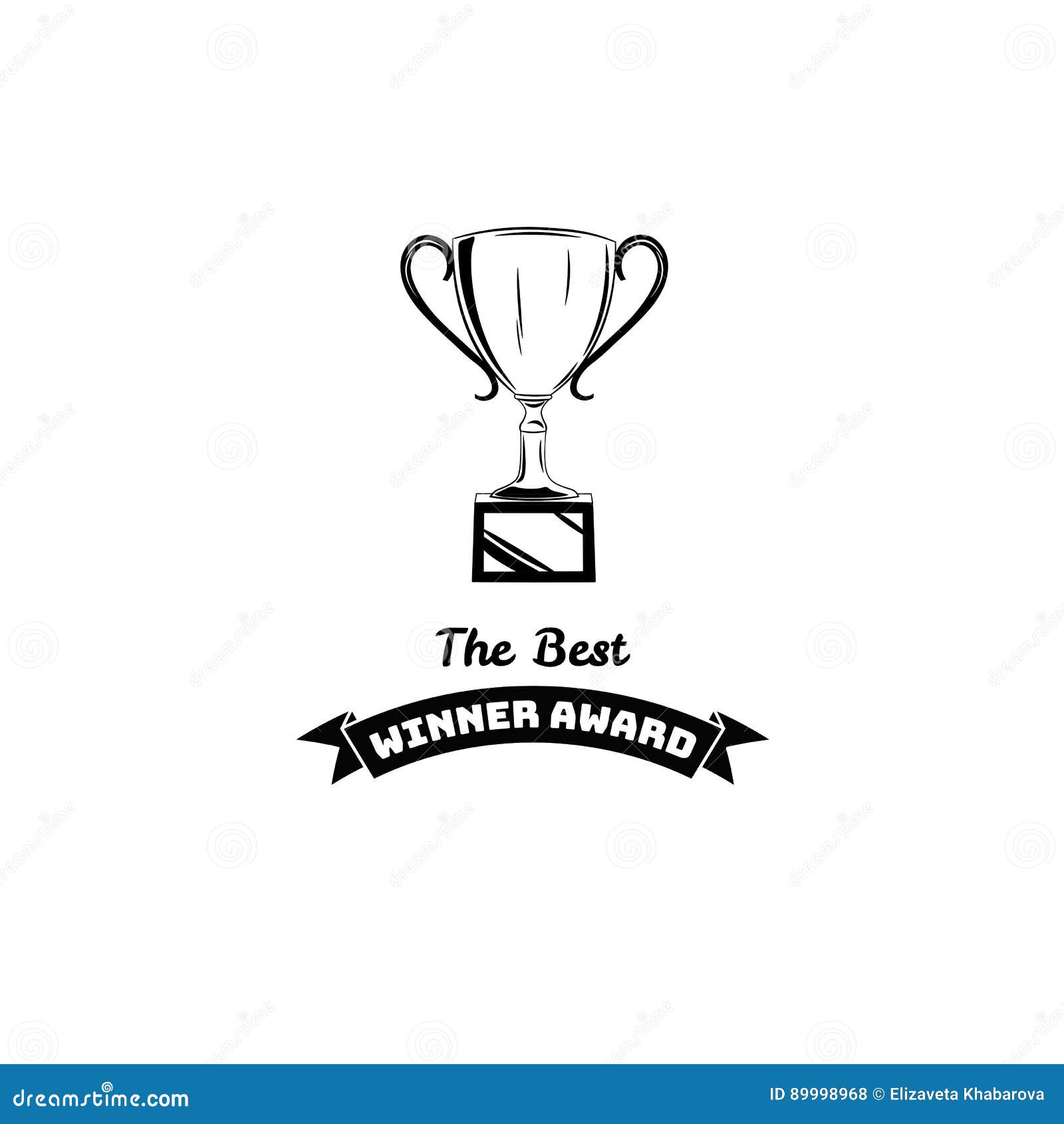 Winner Retro Emblem. Cup Trophy Award Label Stock Vector - Illustration ...