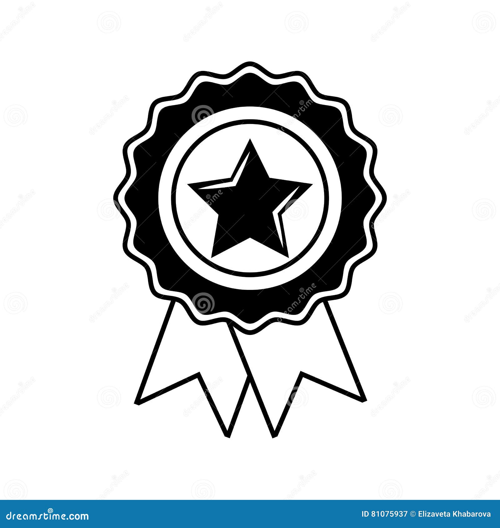 Winner Ribbon Award on White Background, Vector Illustration Stock ...