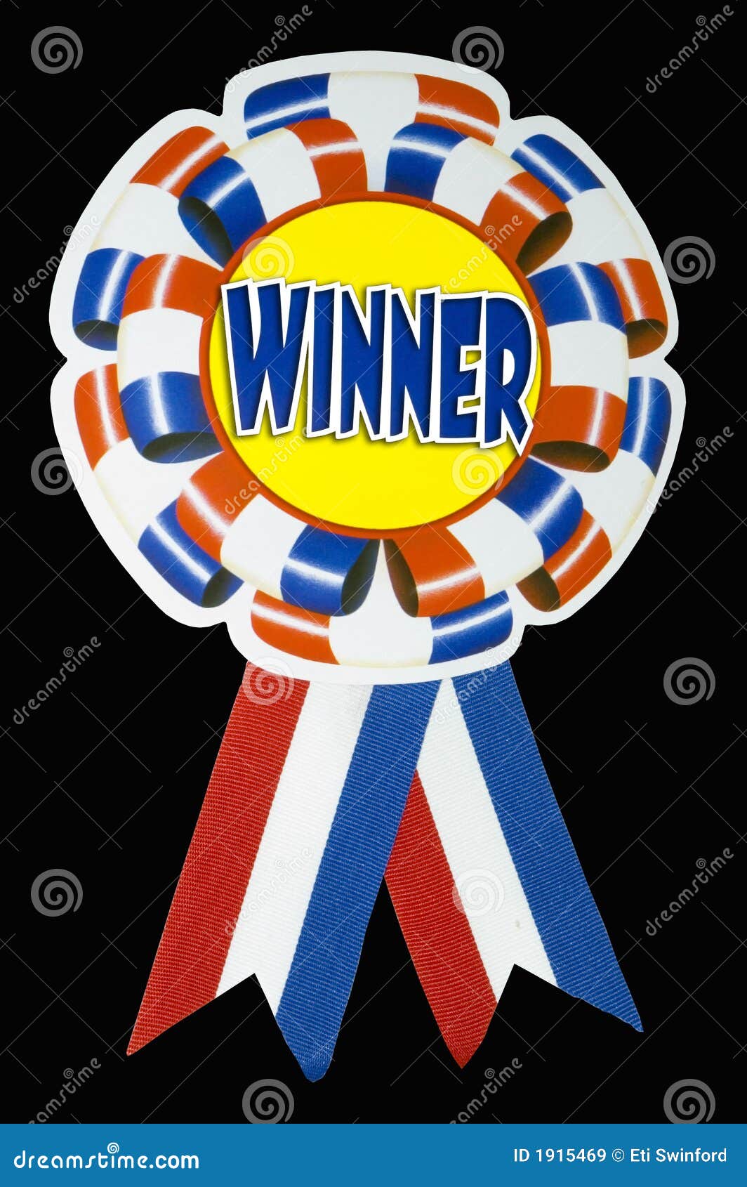 Winner Ribbon - with Clipping Path Stock Illustration - Illustration of ...