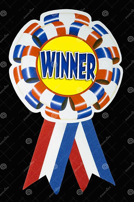 Winner Ribbon - with Clipping Path Stock Illustration - Illustration of ...