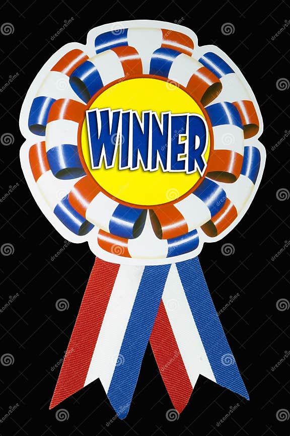 Winner Ribbon - with Clipping Path Stock Illustration - Illustration of ...