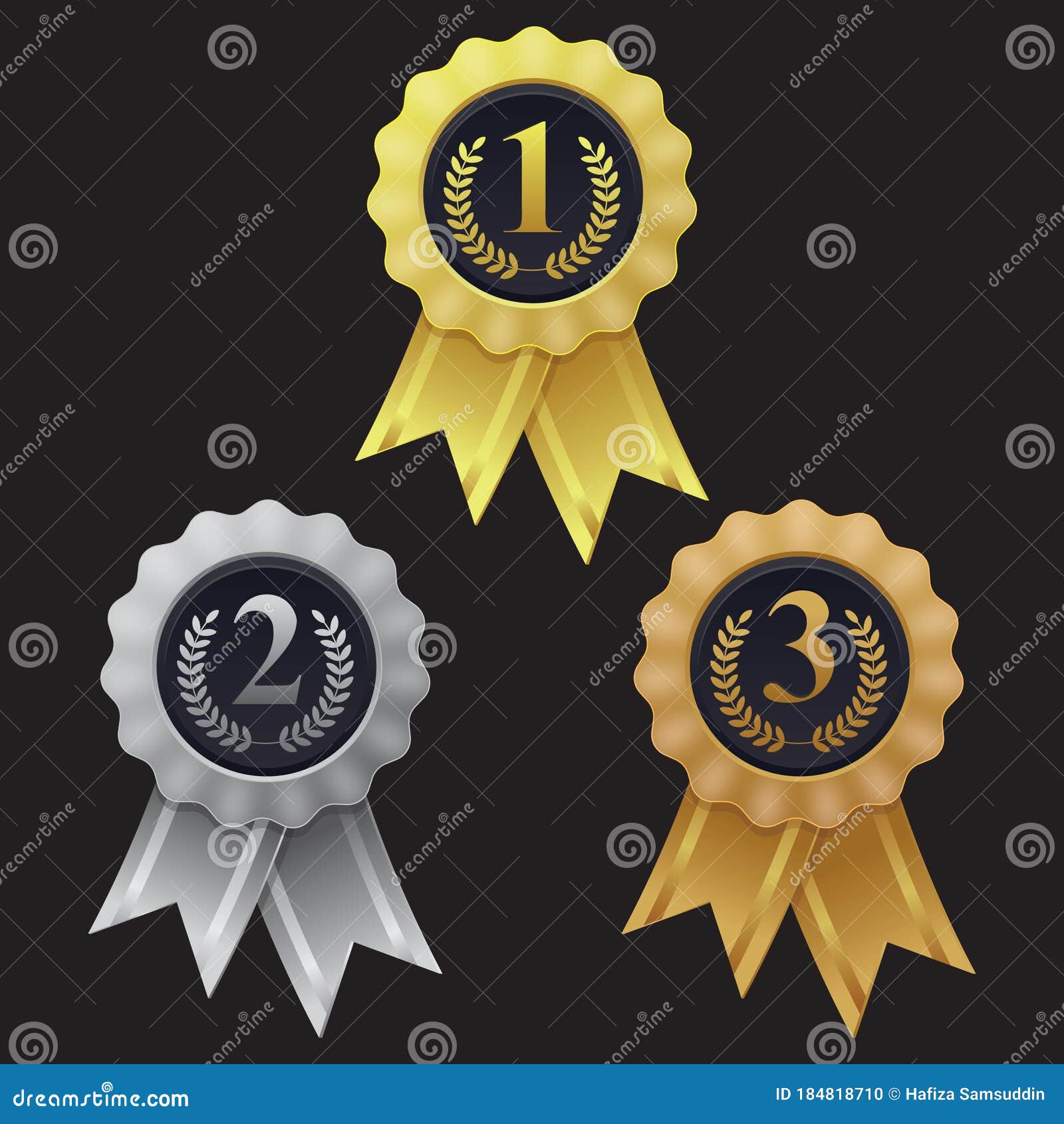 Winner Rosette. Vector Illustration Decorative Background Design Stock ...