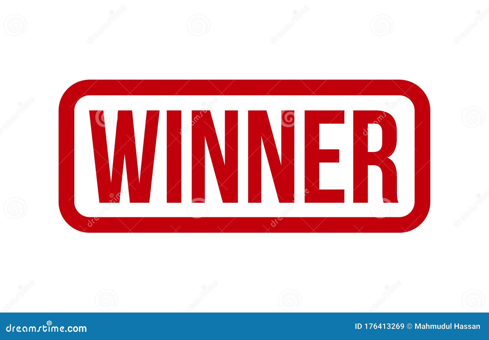 Winner Rubber Stamp. Red Winner Rubber Grunge Stamp Seal Vector ...