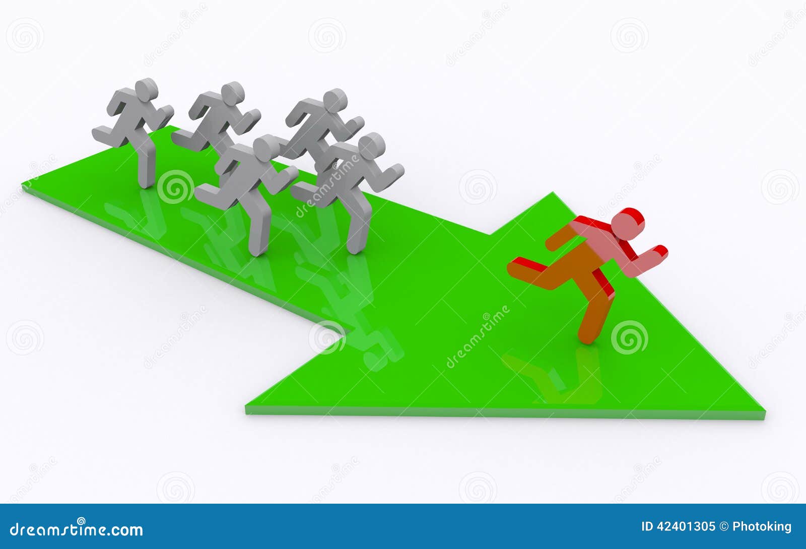 Winner running ahead stock illustration. Illustration of humans - 42401305