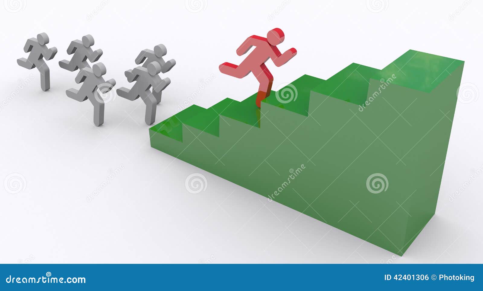 Winner running ahead stock illustration. Illustration of match - 42401306