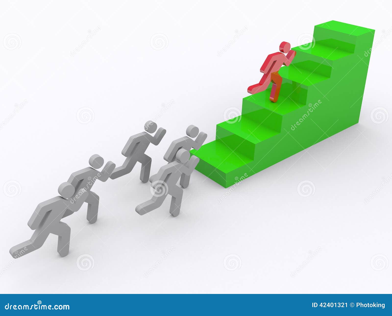 Winner running ahead stock illustration. Illustration of oppose - 42401321