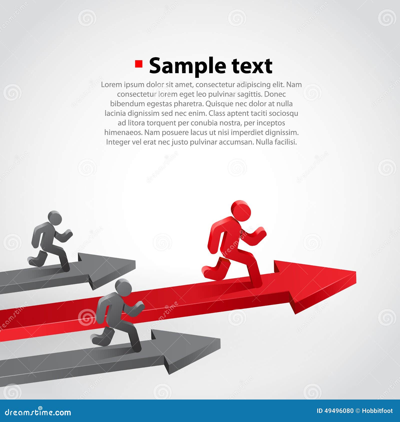 Winner Running Person on Arrow Stock Vector - Illustration of ...