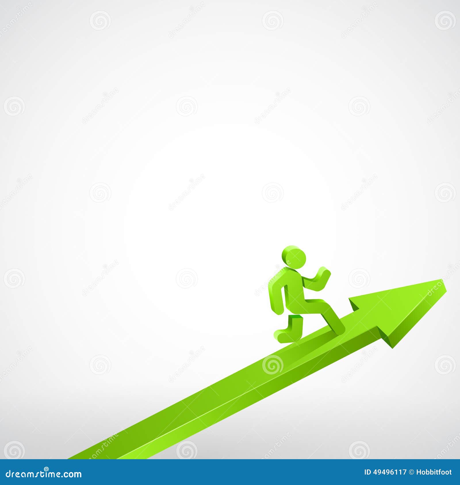 Winner Running Person on Arrow Stock Vector - Illustration of color ...