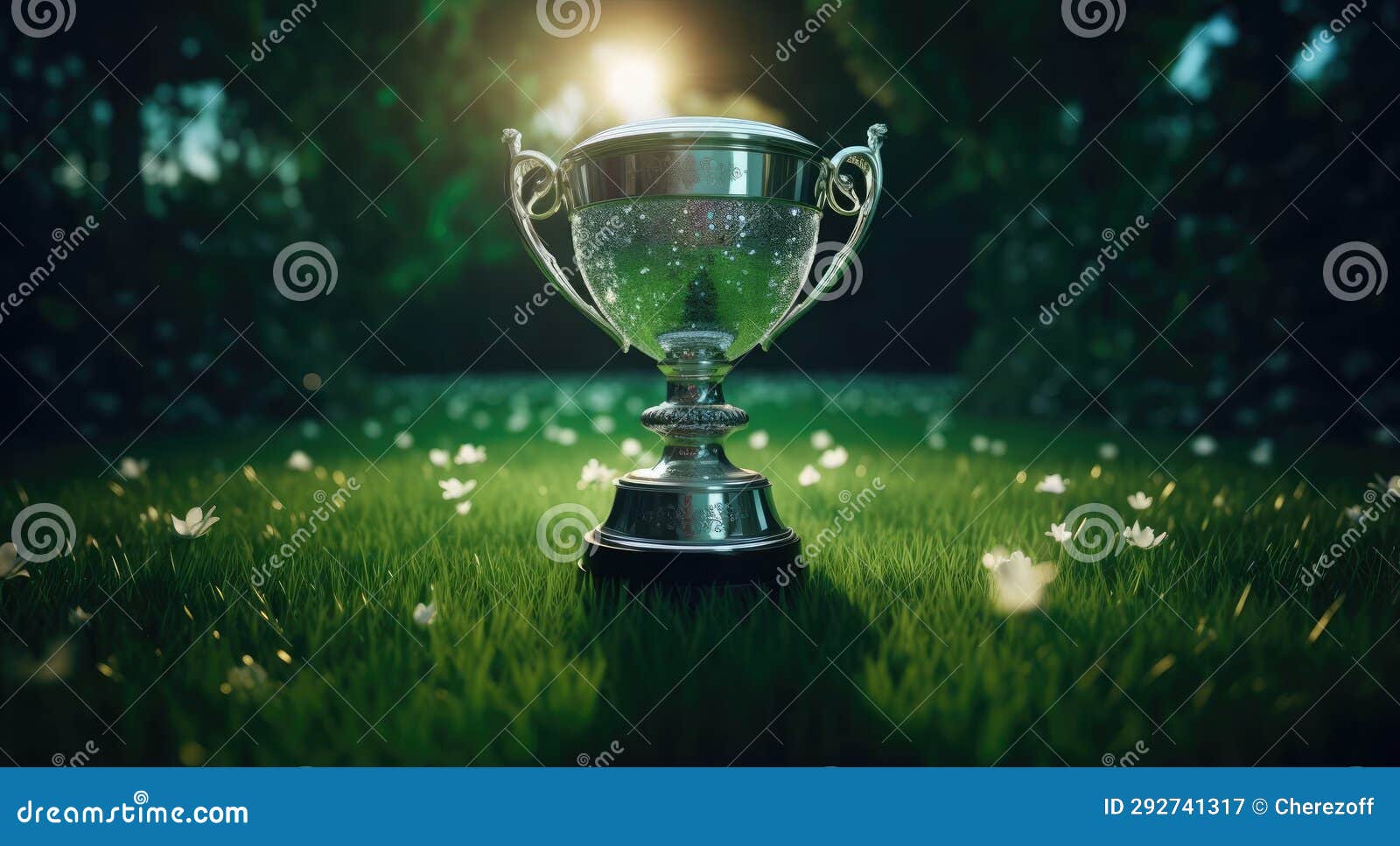 The Winner S Cup Stands in the Grass Stock Image - Image of soccer ...