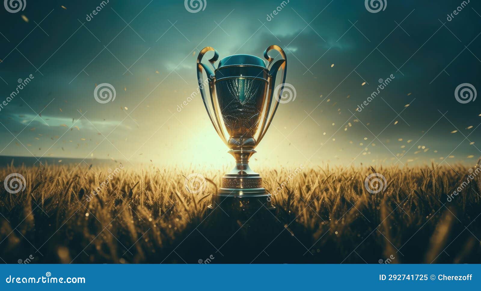 The Winner S Cup Stands in the Grass Stock Image - Image of ...