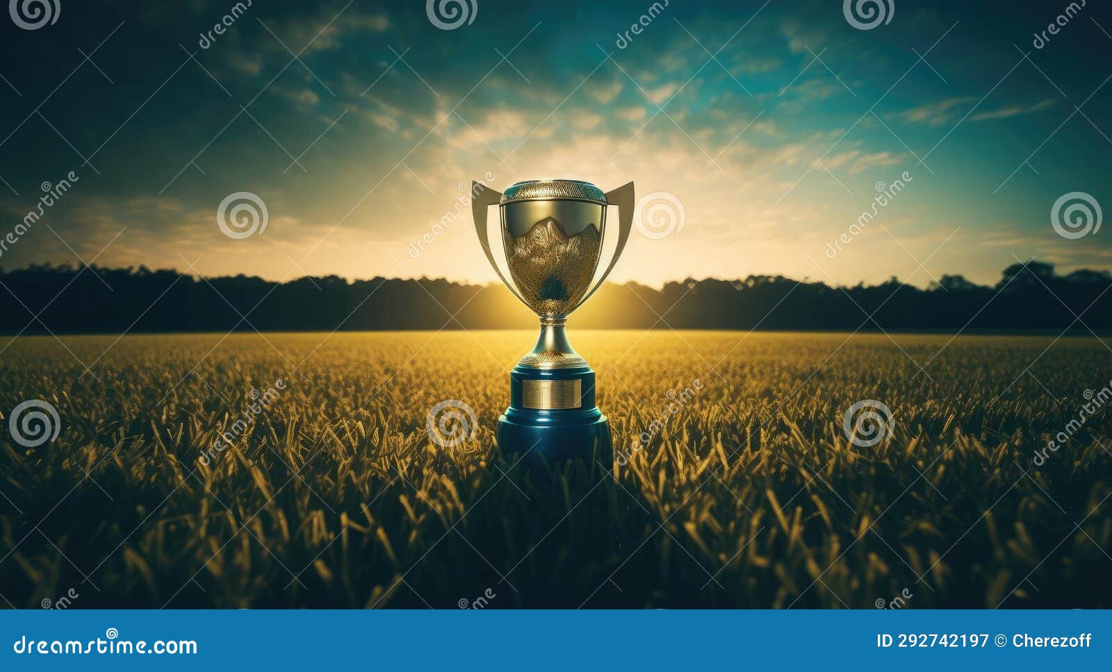 The Winner S Cup Stands in the Grass Stock Image - Image of success ...