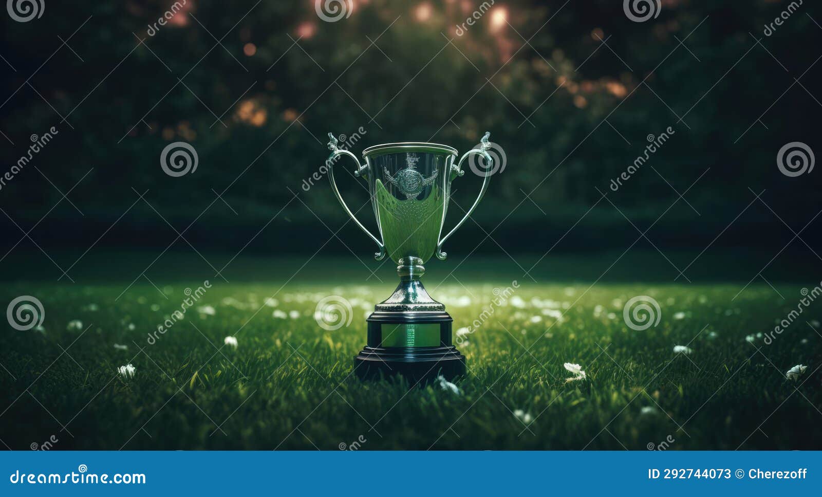 The Winner S Cup Stands in the Grass Stock Image - Image of ...