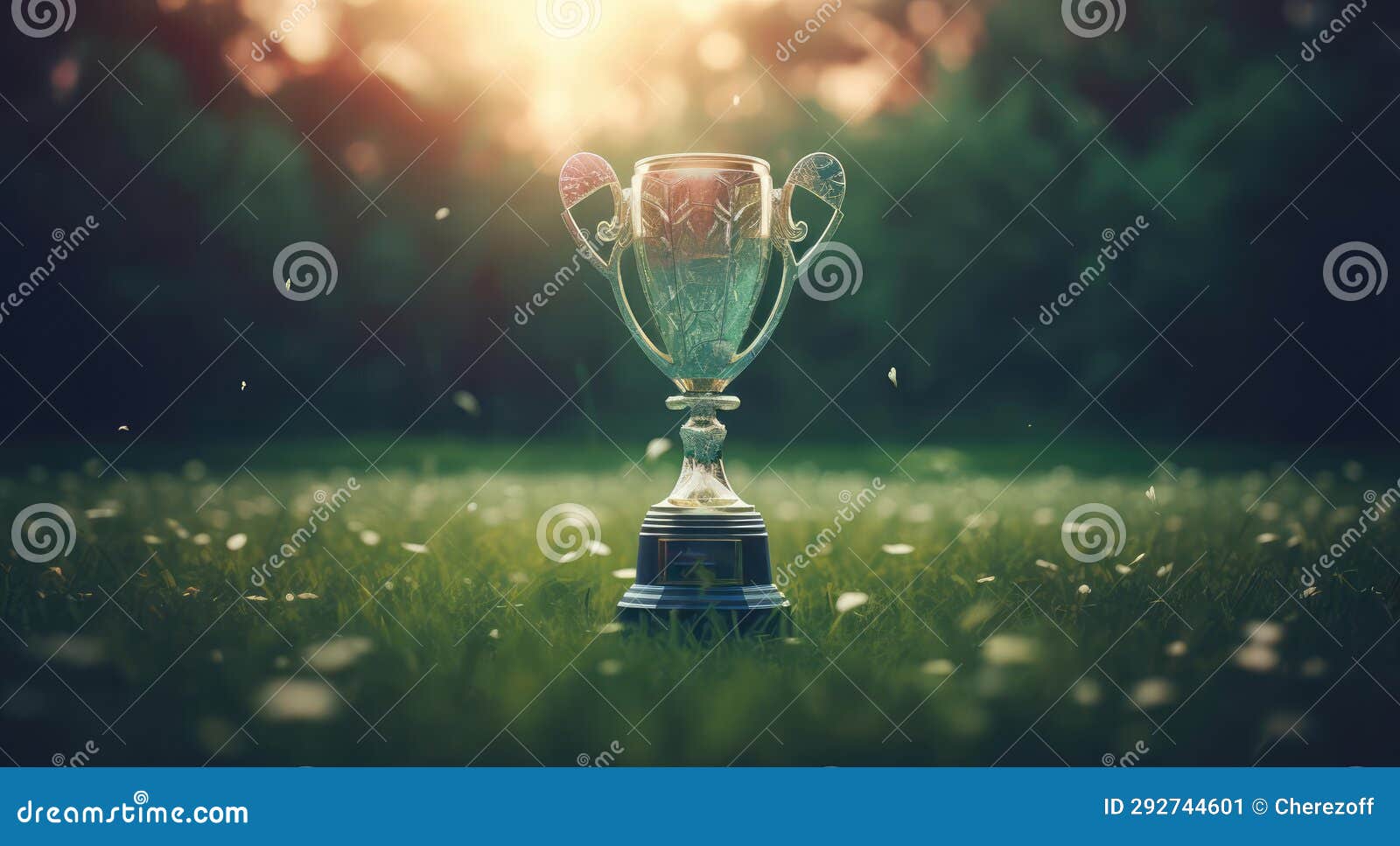 The Winner S Cup Stands in the Grass Stock Image - Image of champion ...