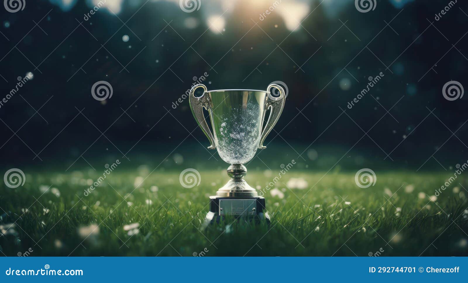 The Winner S Cup Stands in the Grass Stock Image - Image of ball ...