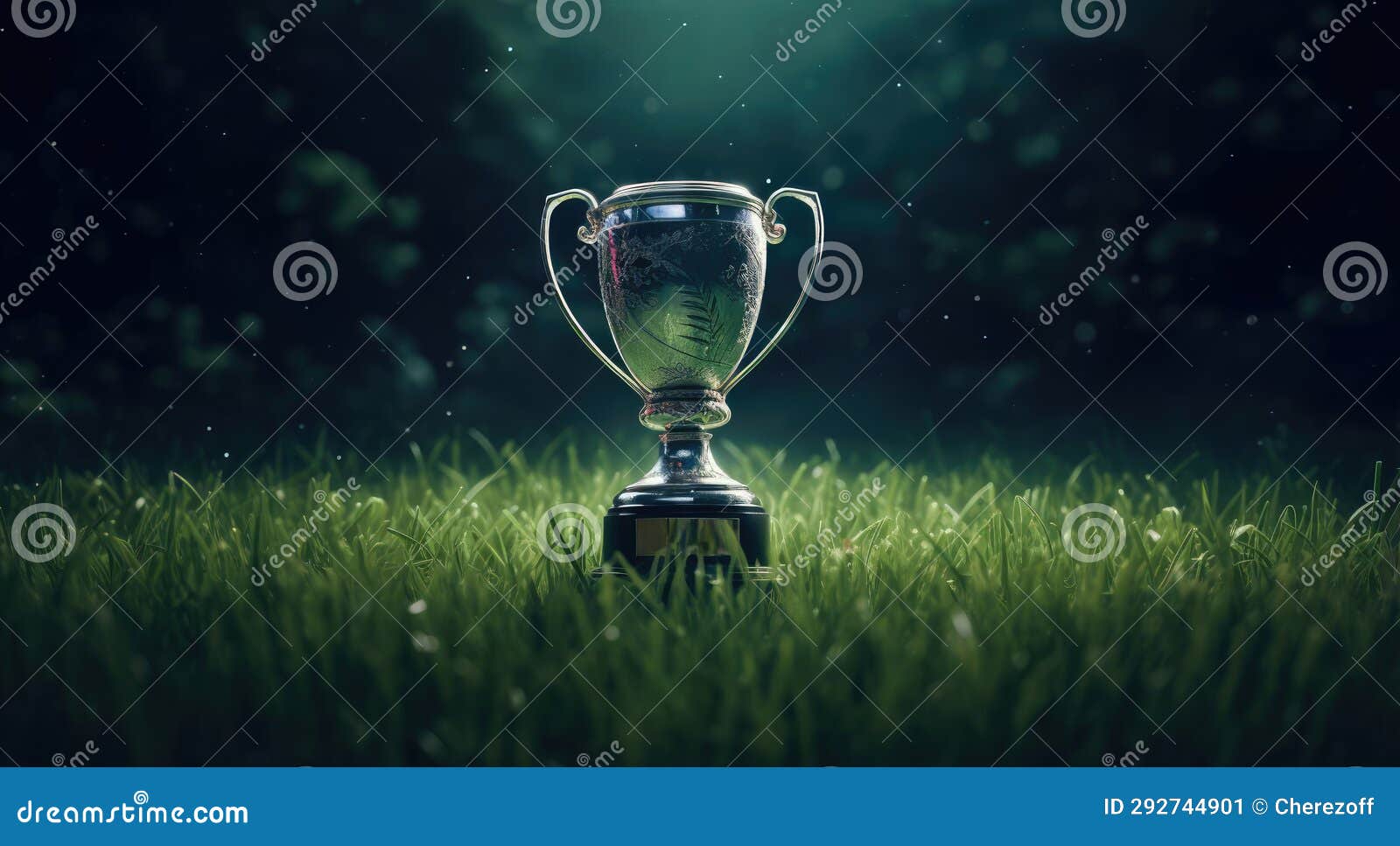 The Winner S Cup Stands in the Grass Stock Image - Image of ...