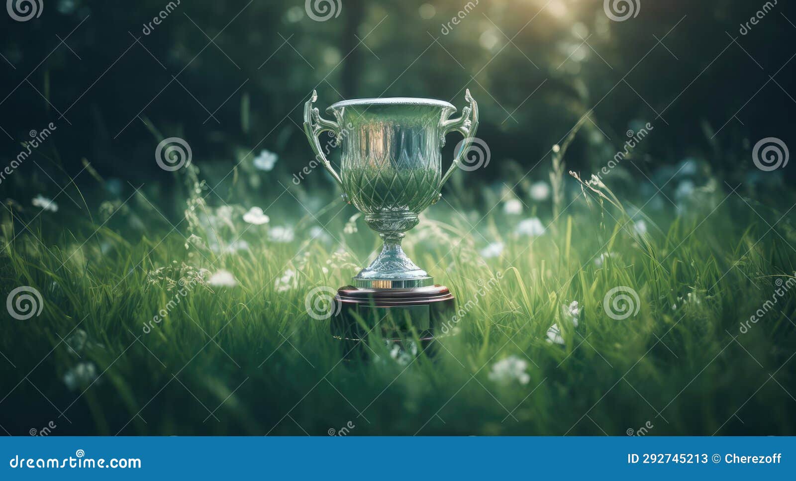 The Winner S Cup Stands in the Grass Stock Image - Image of soccer ...