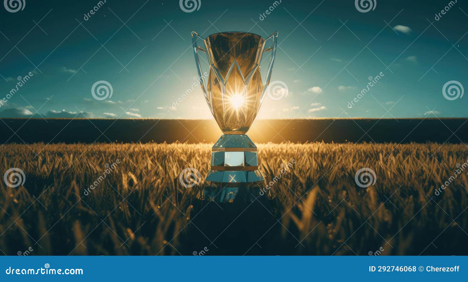 The Winner S Cup Stands in the Grass Stock Photo - Image of symbol ...
