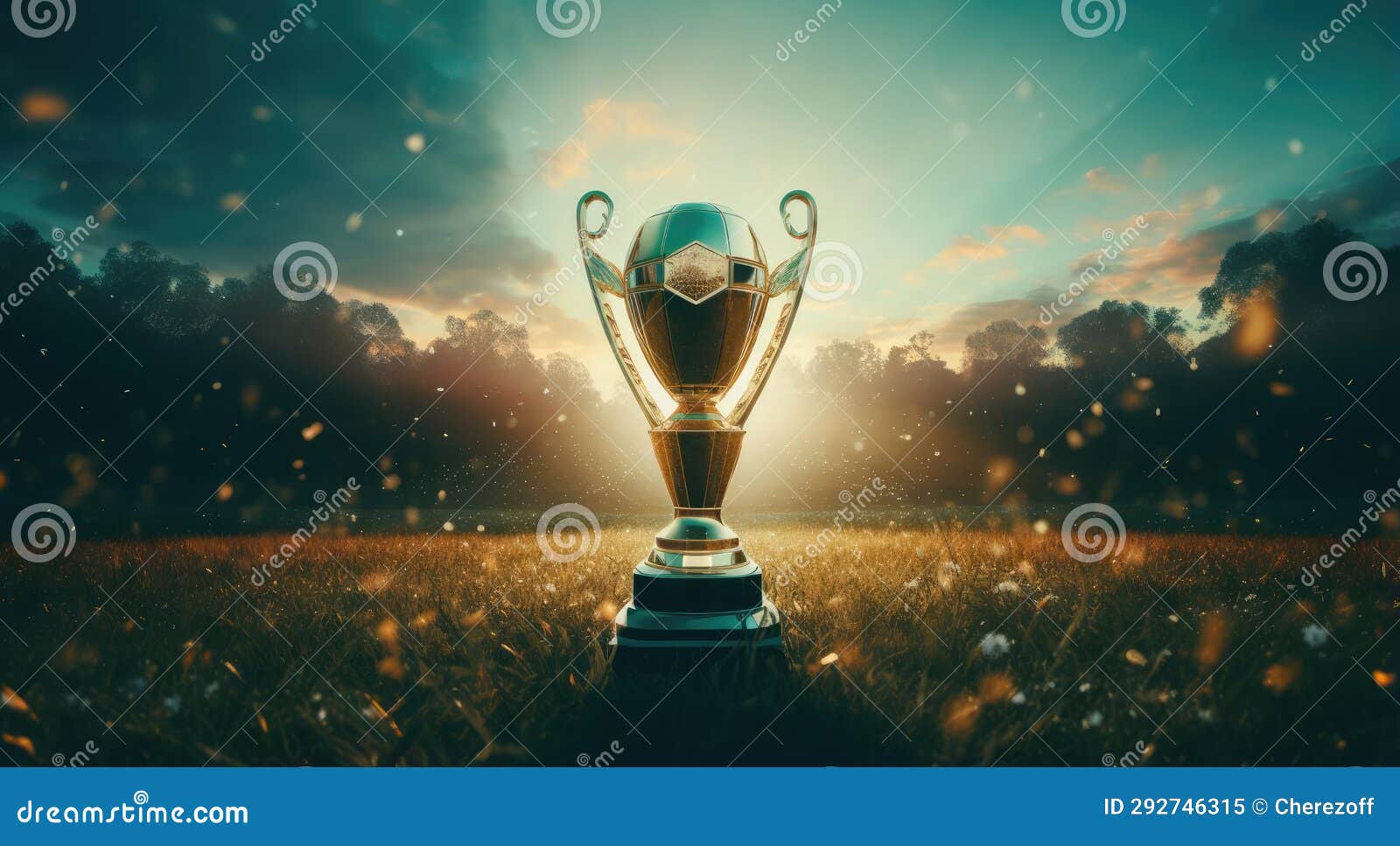 The Winner S Cup Stands in the Grass Stock Image - Image of symbol ...