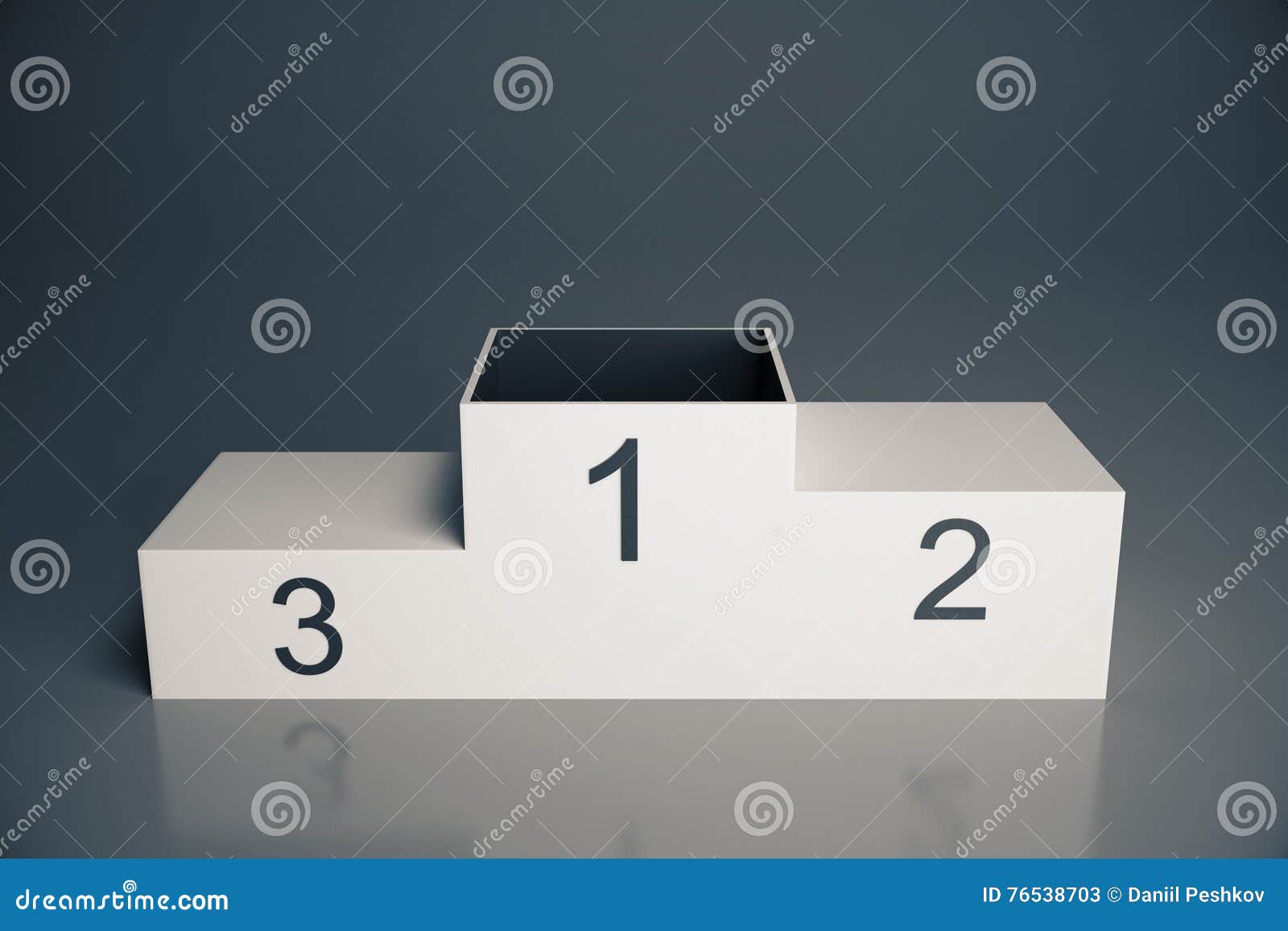 Winner S Podium with Gap Front Stock Illustration - Illustration of ...