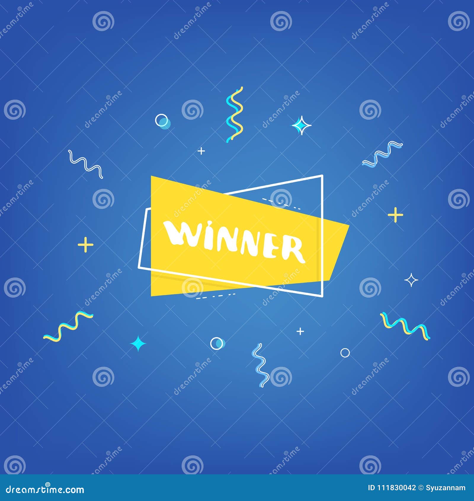 Winner Screen. Vector Illustration. Stock Vector - Illustration of ...