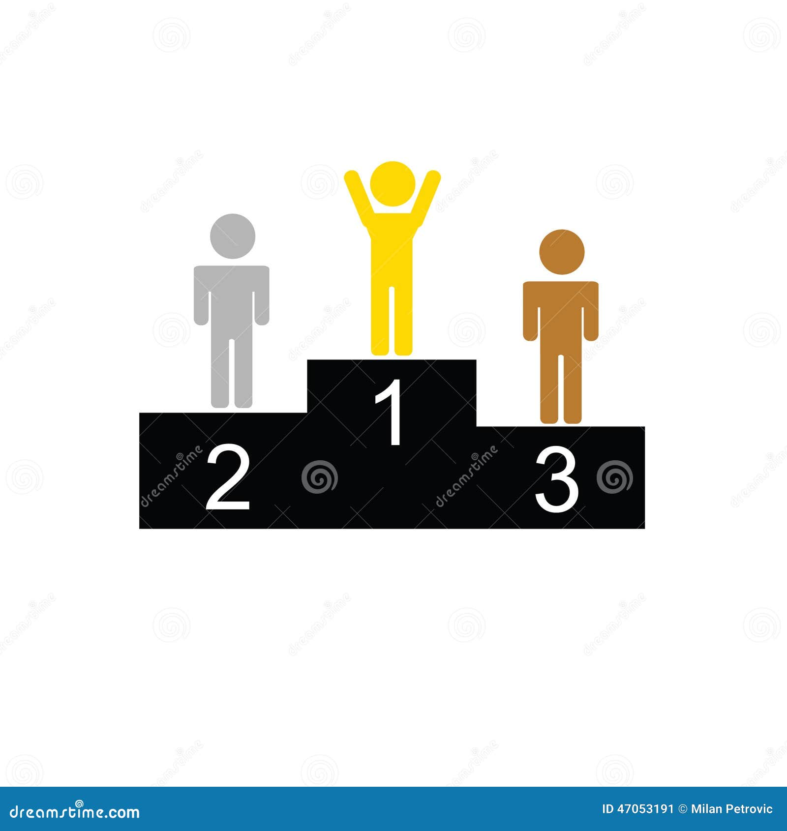 Winner and Second and Third Place Vector Stock Vector - Illustration of ...