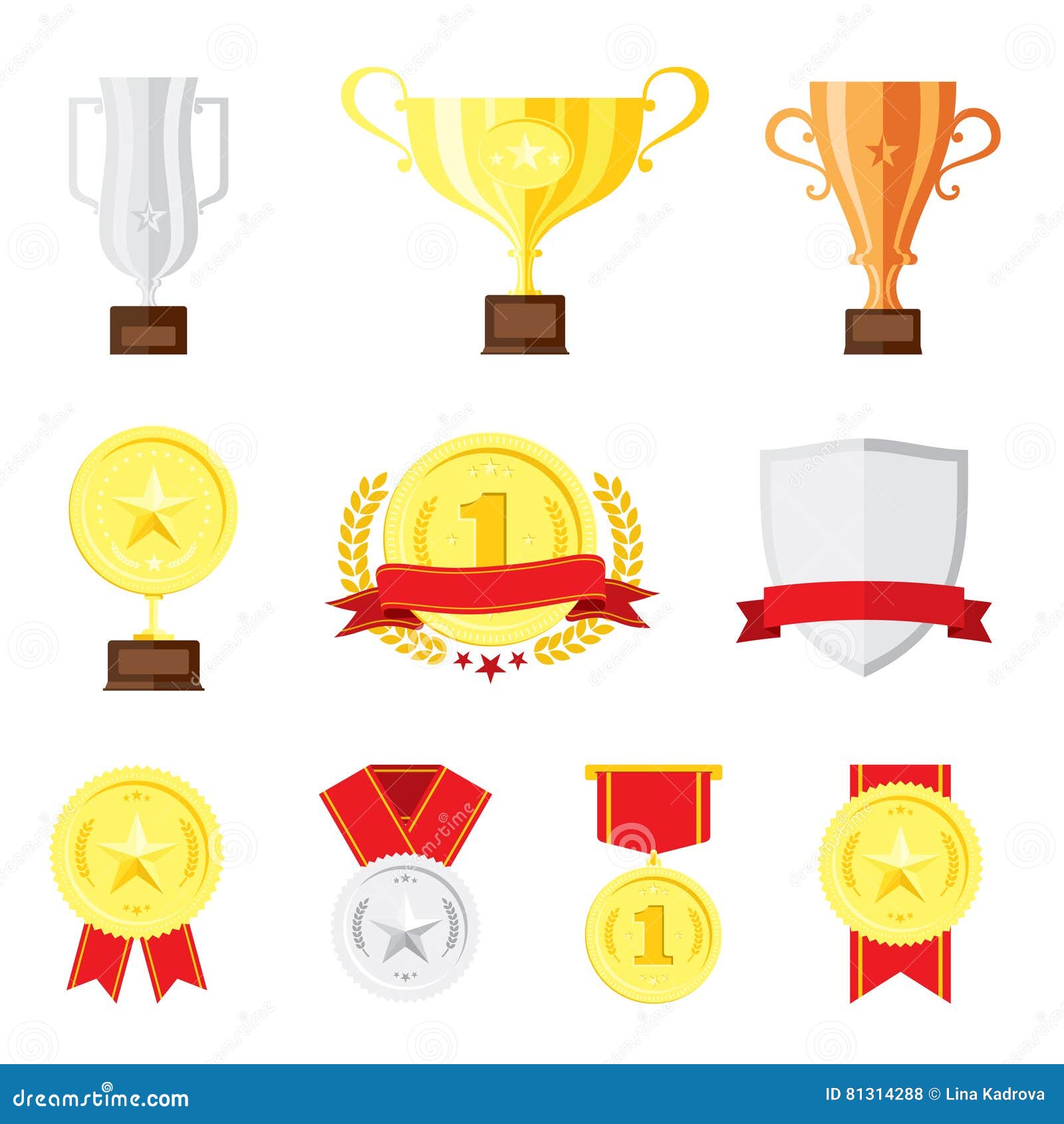 Winner Set Flat Design Icons Stock Illustrations – 6,043 Winner Set ...