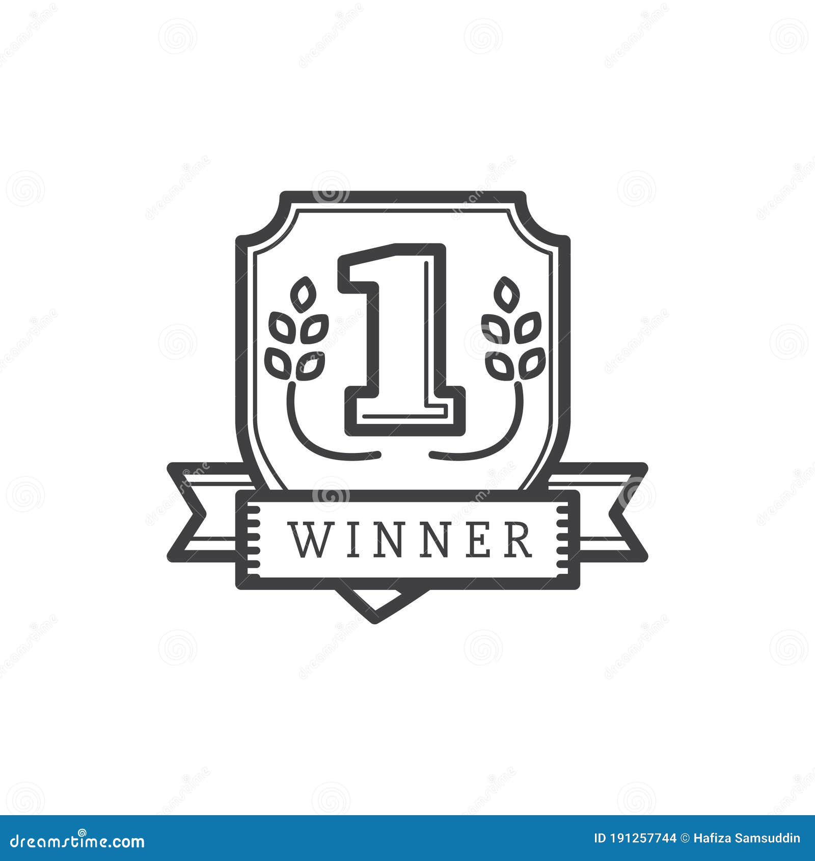 Winner Shield. Vector Illustration Decorative Design Stock Vector ...